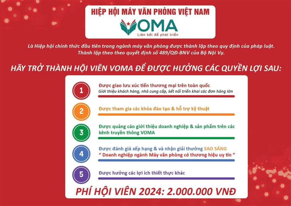🌟 Tham gia Hiệp hội Máy văn phòng Việt Nam - Đón nhận nhiều lợi ích ...